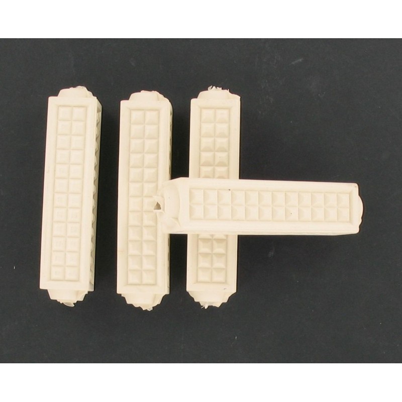 Jeu de 4 patins de pédales type Eclair Blanc Crème MBK Motobecane Peugeot Solex - SARL Difag